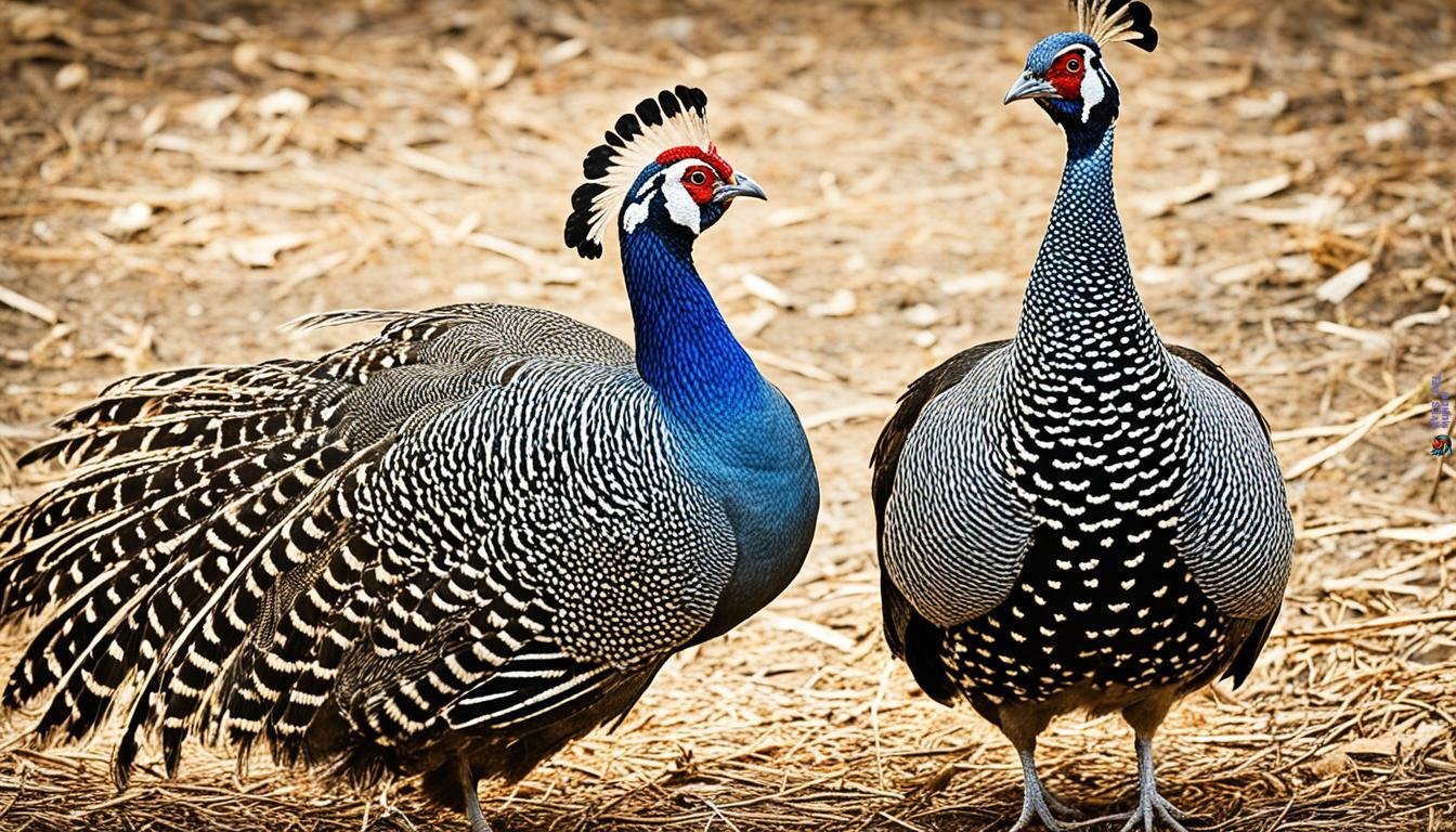 How do guinea fowl interact with other members of their species?